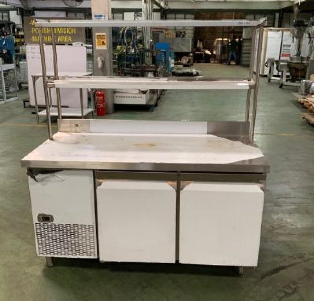 MODELUX 2 DOOR COUNTER CHILLER CW OVERHEAD SHELF • Murah Kitchen ...