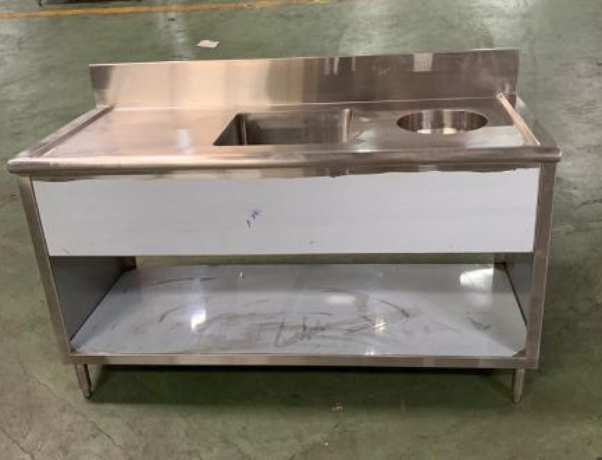 SS SINGLE BOWL SINK CW SCRAP HOLE • Murah Kitchen Marketplace Malaysia