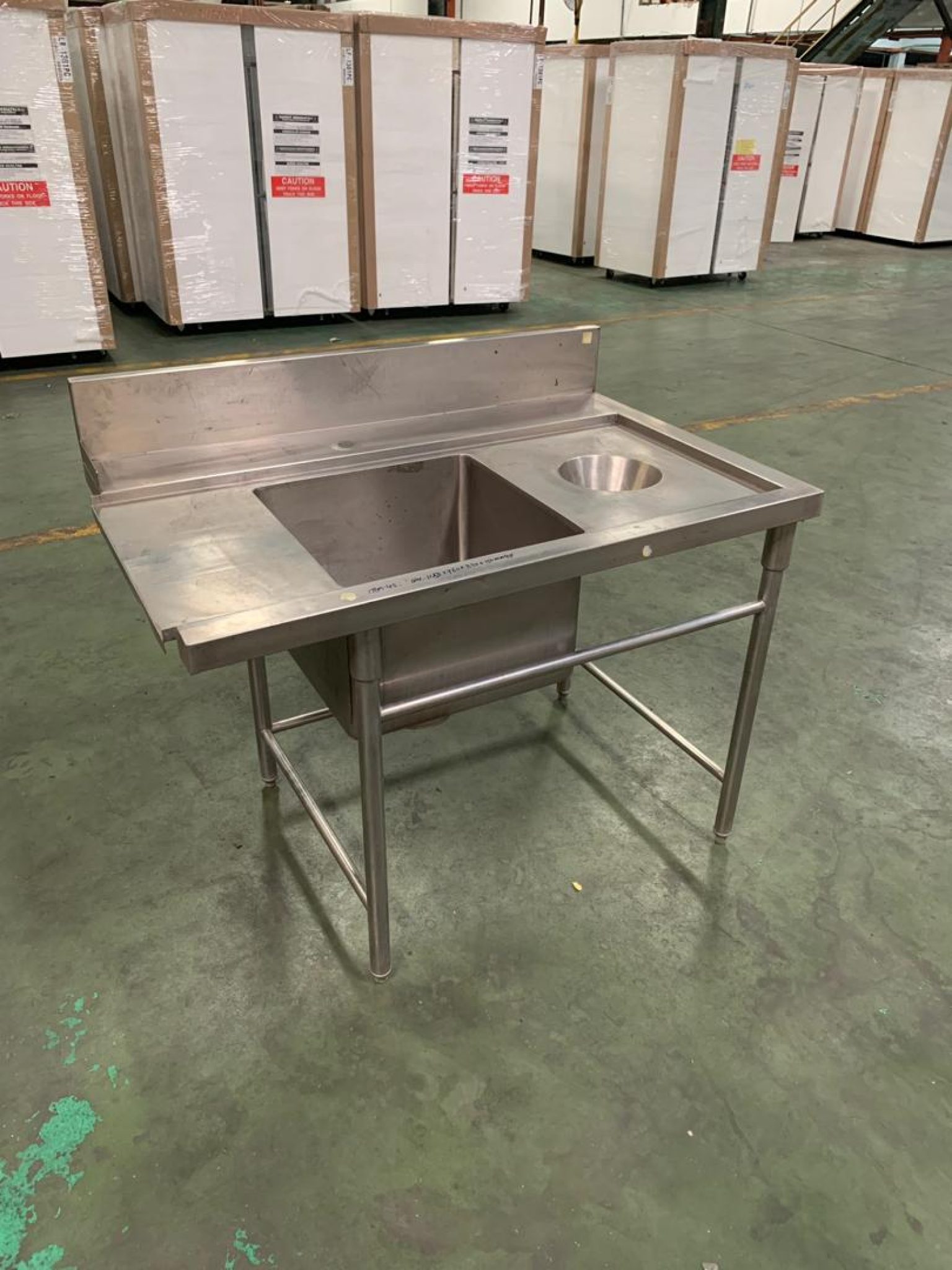 ROX023 SS304 Soiled Dish Table or Sink (Left) c/w Scrap Hole • Murah ...