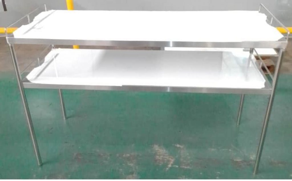 Stainless Steel 2 Tier Table with 2 Sides Guide Rail • Murah Kitchen ...