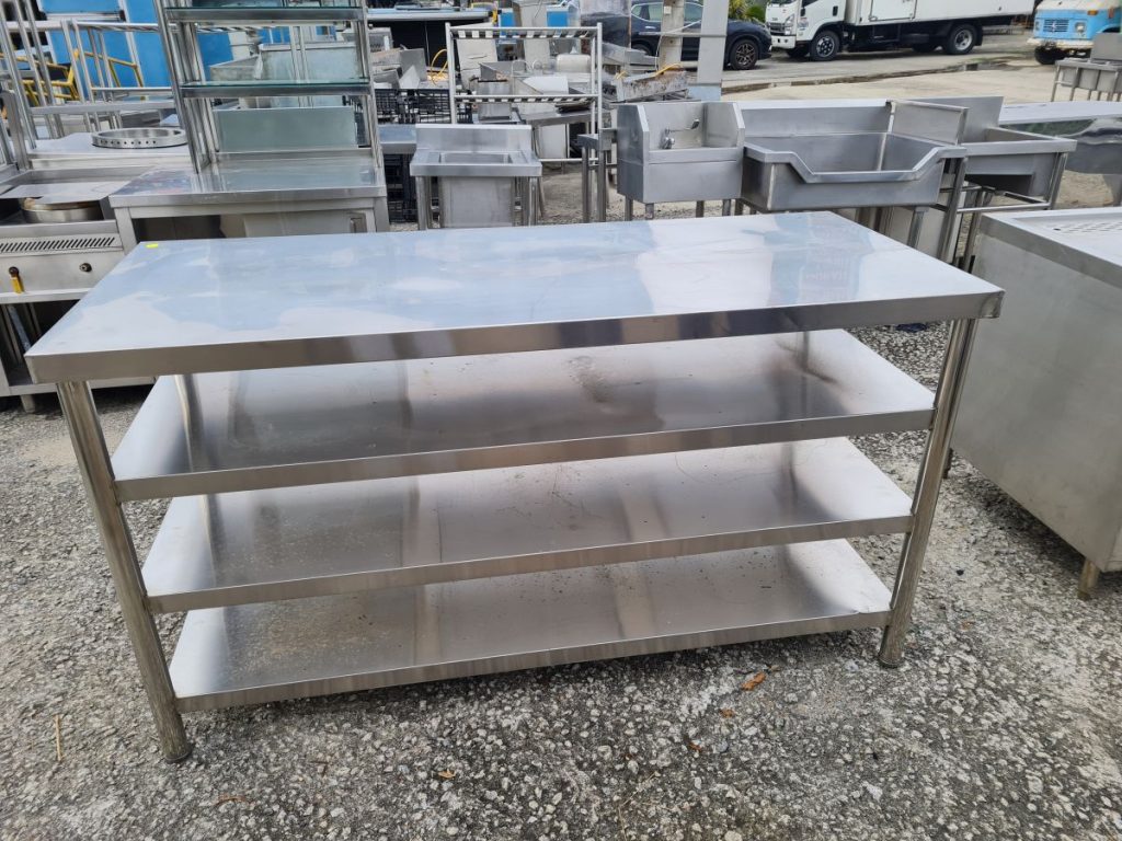 MK 033 - STAINLESS STEEL 4 TIER TABLE • Murah Kitchen Marketplace Malaysia