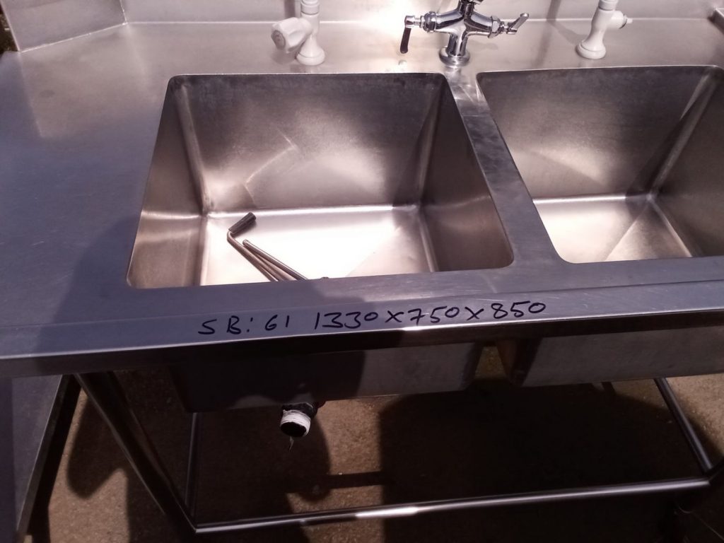 SB061 SS Double Bowl Sink Table • Murah Kitchen Marketplace Malaysia