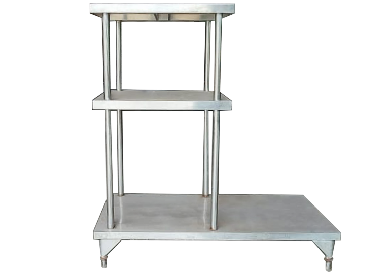 SS 1 Tier Table c/w 2 Tier Overhead Shelf • Murah Kitchen Marketplace ...