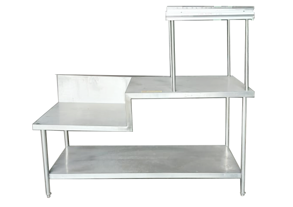 SS 2 Tier Table c/w Overhead Shelf • Murah Kitchen Marketplace Malaysia