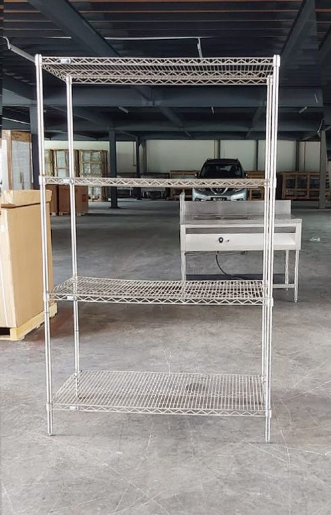 SS 4 Tier Wire Mesh Rack • Murah Kitchen Marketplace Malaysia