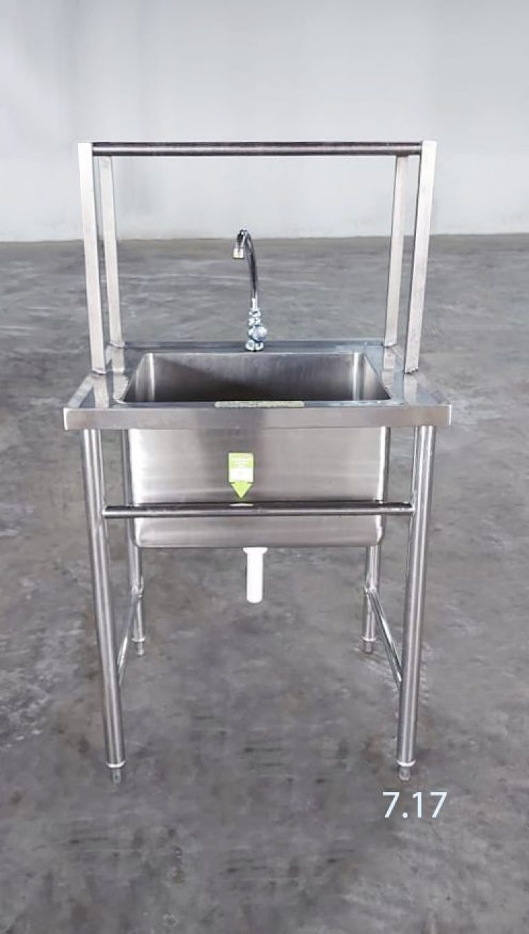 SS Single Bowl Sink come with 1 Tier Tubular Shelf • Murah Kitchen ...